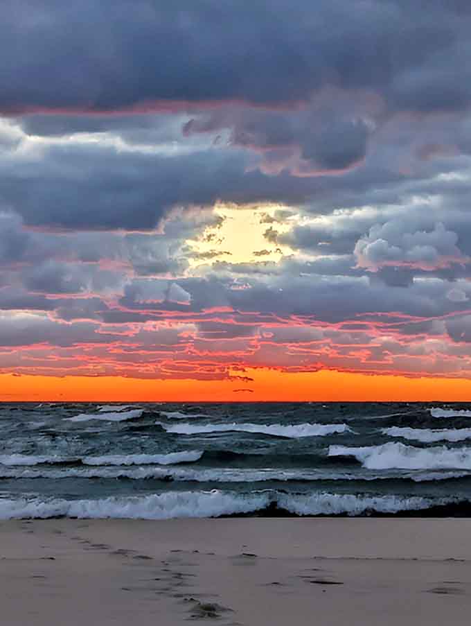 Dramatic skies meet churning waters in a moody display that would make any Renaissance painter reach for their oils.