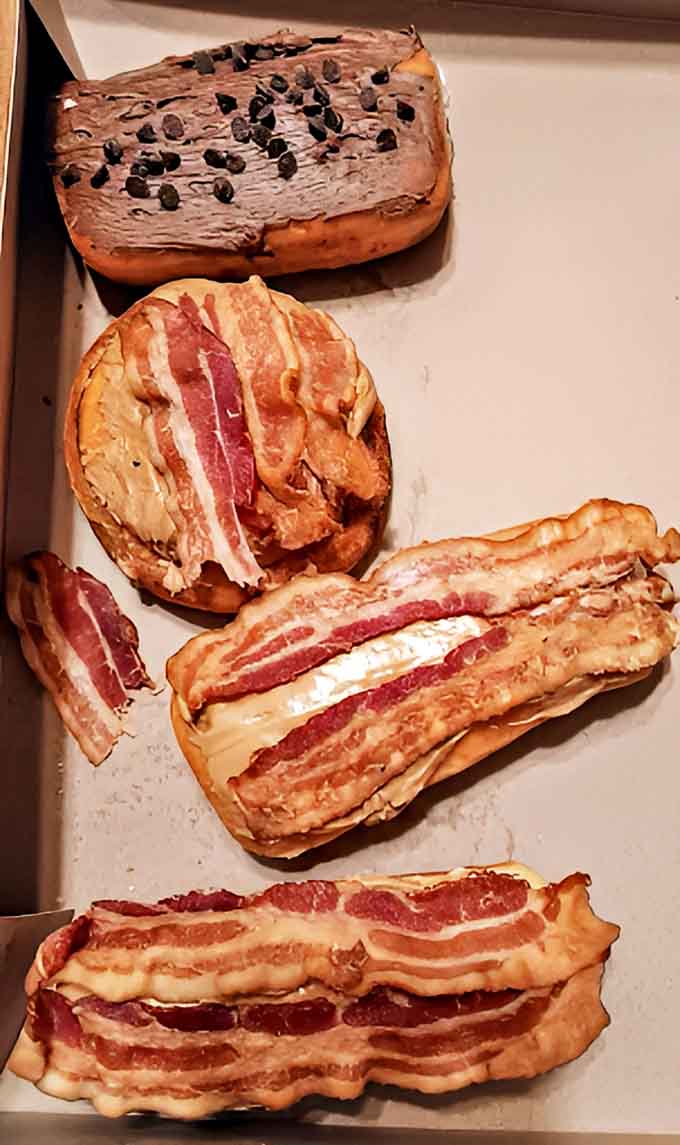Bacon-topped doughnuts prove that sometimes breaking the rules of conventional baking leads to the most delicious discoveries.