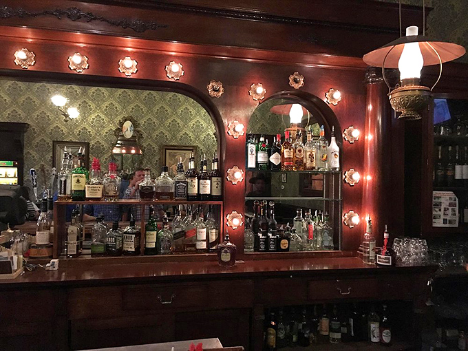 The saloon-style bar glows with vintage charm &ndash; the perfect spot to saddle up for a pre-dinner drink or post-meal nightcap.