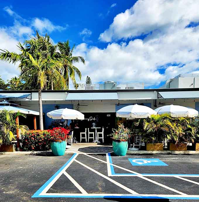 The exterior view &ndash; modest architecture hiding world-class barbecue, like finding a diamond in your backyard.