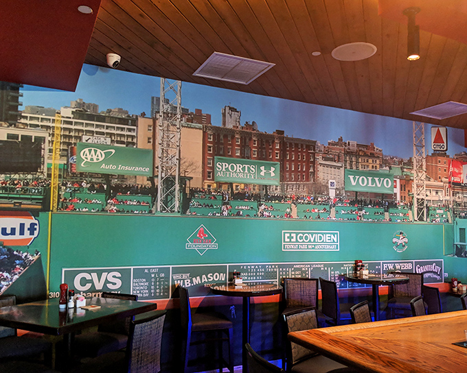 Fenway Park comes to Florida with this Green Monster-inspired wall that makes Red Sox fans feel right at home.
