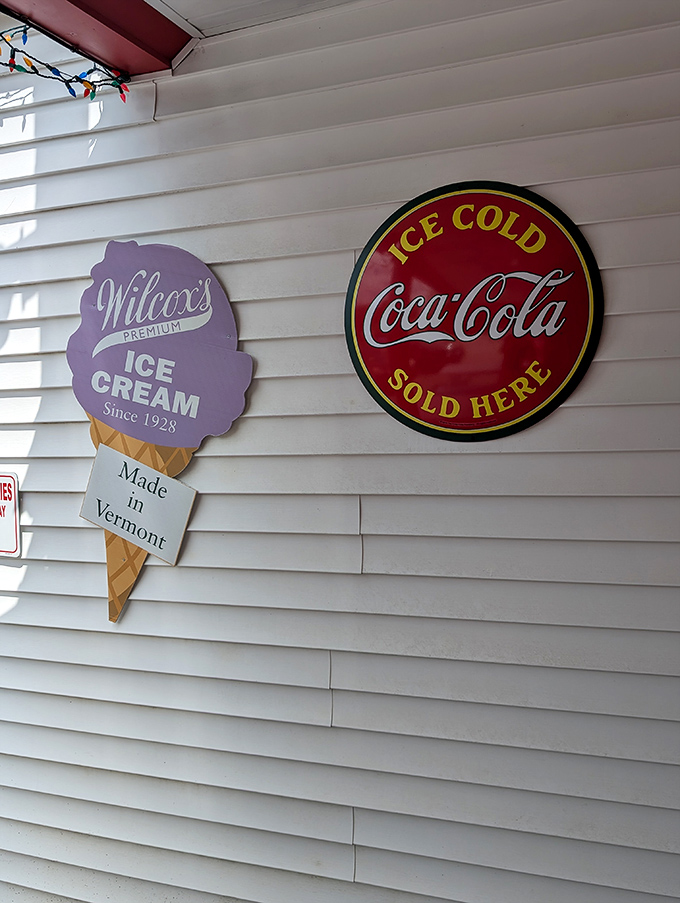 Wilcox's ice cream sign proudly announces "Made in Vermont" &ndash; because local tastes better, especially when frozen and served on a cone.