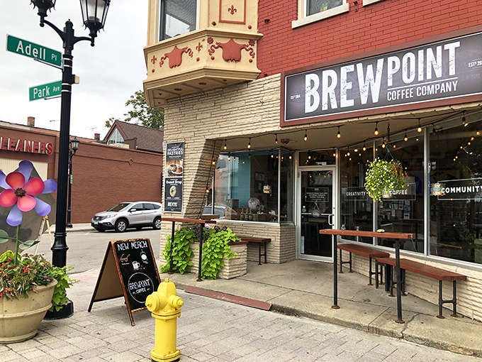 The historic storefront with its distinctive architecture makes Brewpoint impossible to miss and even harder to resist visiting.