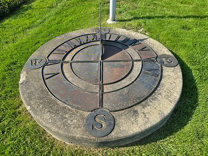 This sundial adds a touch of ancient wisdom to modern views. Time moves differently when you're surrounded by such timeless beauty.
