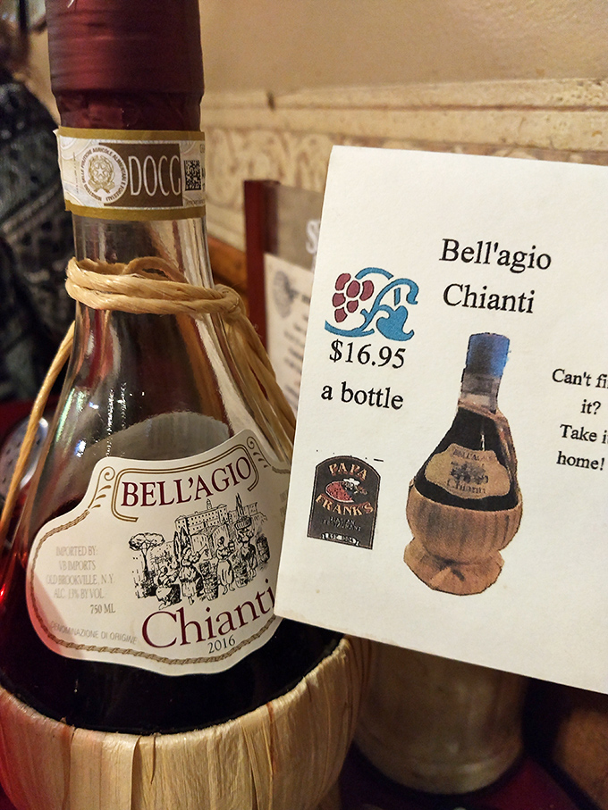 Chianti in traditional straw-wrapped bottles &ndash; because some Italian traditions are too perfect to modernize.