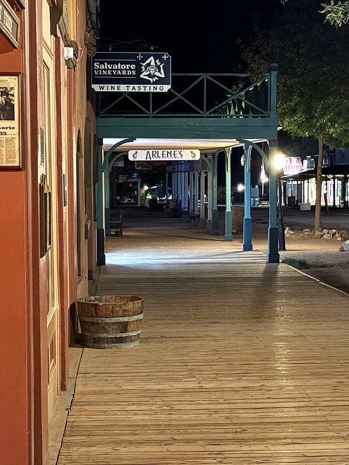 Salvatore Vineyards brings unexpected sophistication to this frontier town, proving that Tombstone's modern incarnation offers more than just gunfight reenactments and saloon fare.