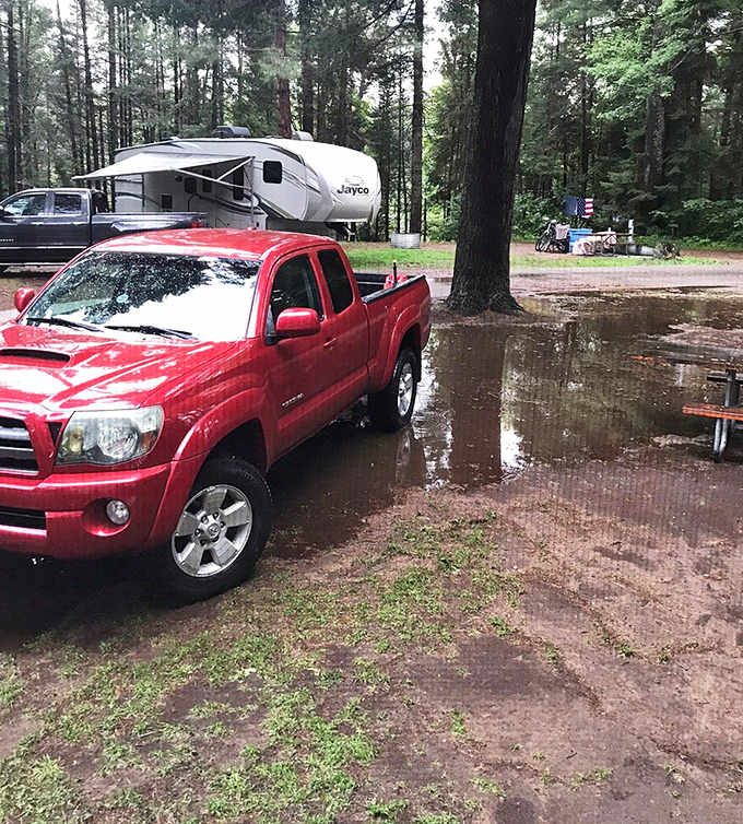 Even rainy days have their charm at Van Riper, where puddles become part of the adventure rather than reasons to complain.