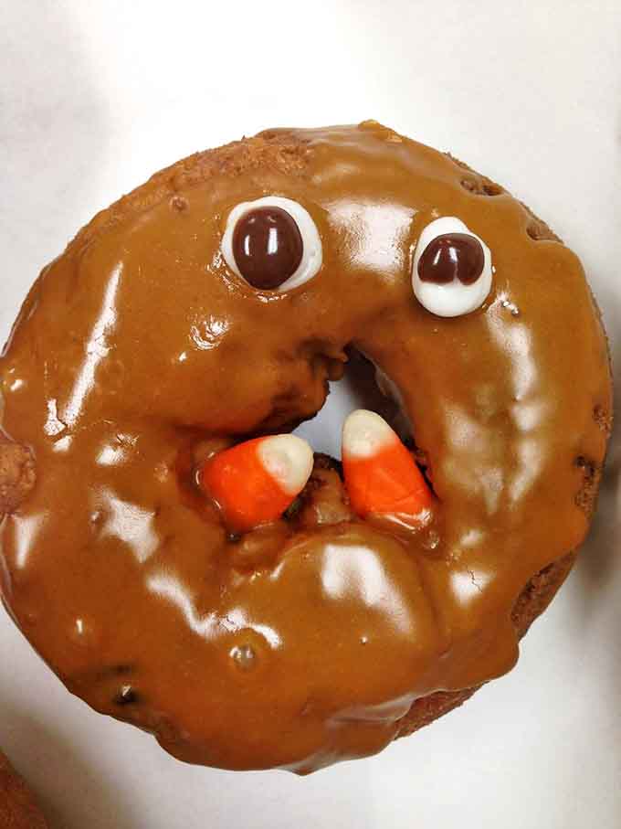 An apple cider donut that tastes like Michigan autumn, if autumn were round and covered in cinnamon sugar.