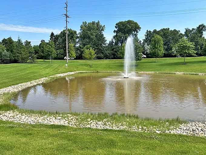 This peaceful fountain creates a moment of zen amid Holly's small-town bustle &ndash; sometimes the simplest pleasures make the deepest impressions.