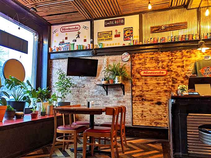 Eclectic decor adds personality without overwhelming the space, creating an atmosphere that's welcoming rather than trying too hard to impress anyone.