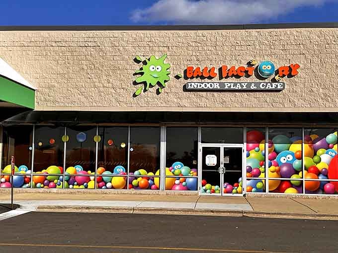 Ball Factory's colorful playground paradise promises exhausted kids and grateful parents, with coffee for grown-ups and endless play for little ones.