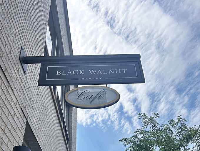 The understated signage lets you know you've arrived at your carb destination without unnecessary fanfare or fuss.