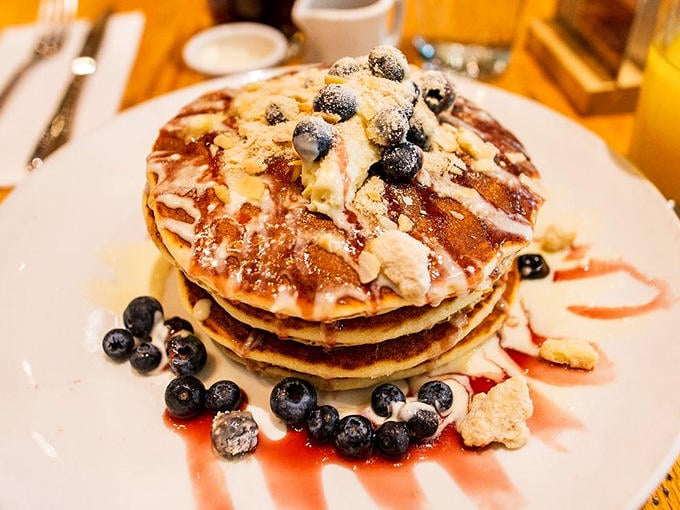 Blueberry Danish pancakes capture all the glory of your favorite pastry in fluffy, stackable form, because why choose between pancakes and Danish?