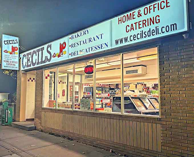 The exterior glows invitingly at dusk, promising good food and warm hospitality to anyone who walks through those doors.