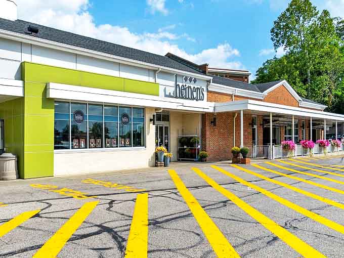 Heinens Grocery Store: This isn't your average grocery run&mdash;Heinens elevates food shopping from chore to experience with its bright fa&ccedil;ade and gourmet offerings.