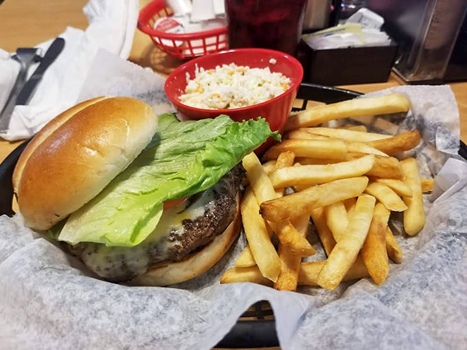 The classic American duo executed with simple perfection &ndash; juicy beef, melty cheese, crisp lettuce, and golden fries. Some traditions need no improvement!