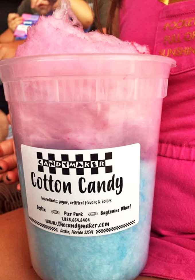 Cotton candy in colors that rival Destin's famous sunsets &ndash; a cloud of spun sugar that dissolves instantly, leaving nothing but sweet memories.