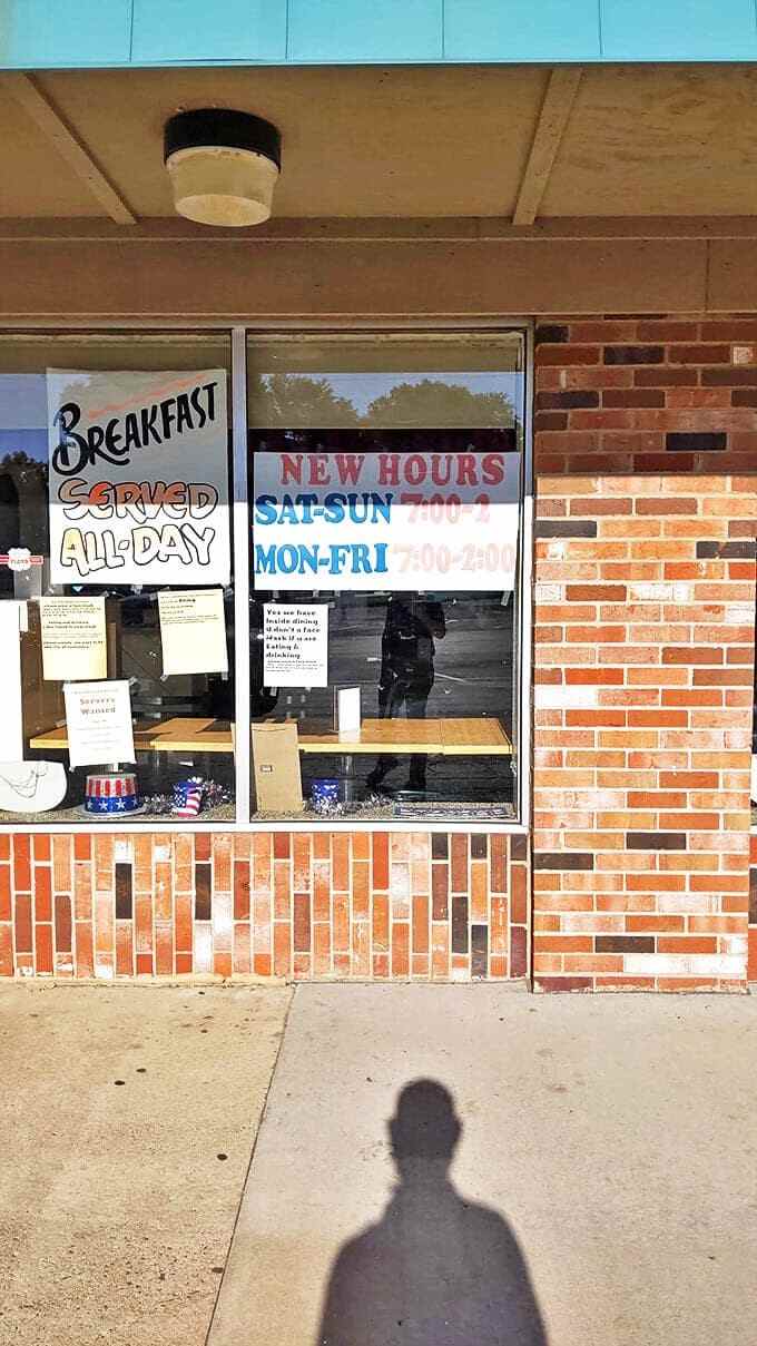 "Breakfast Served All Day" might be the three most beautiful words in the English language. Those hours are practically an invitation to happiness.