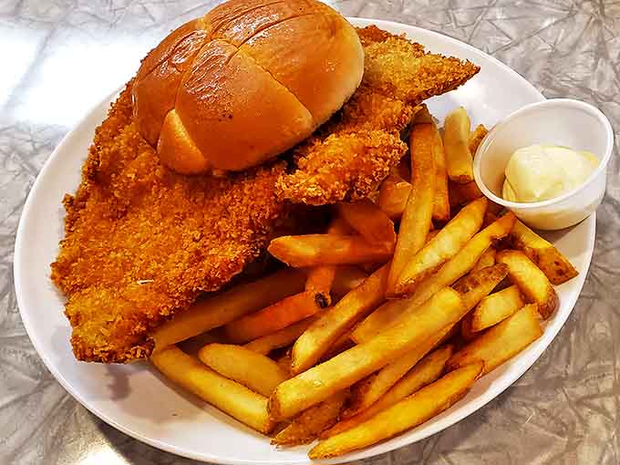 Fried chicken sandwich that makes other sandwiches feel inadequate &ndash; crispy, juicy, and unapologetically delicious.