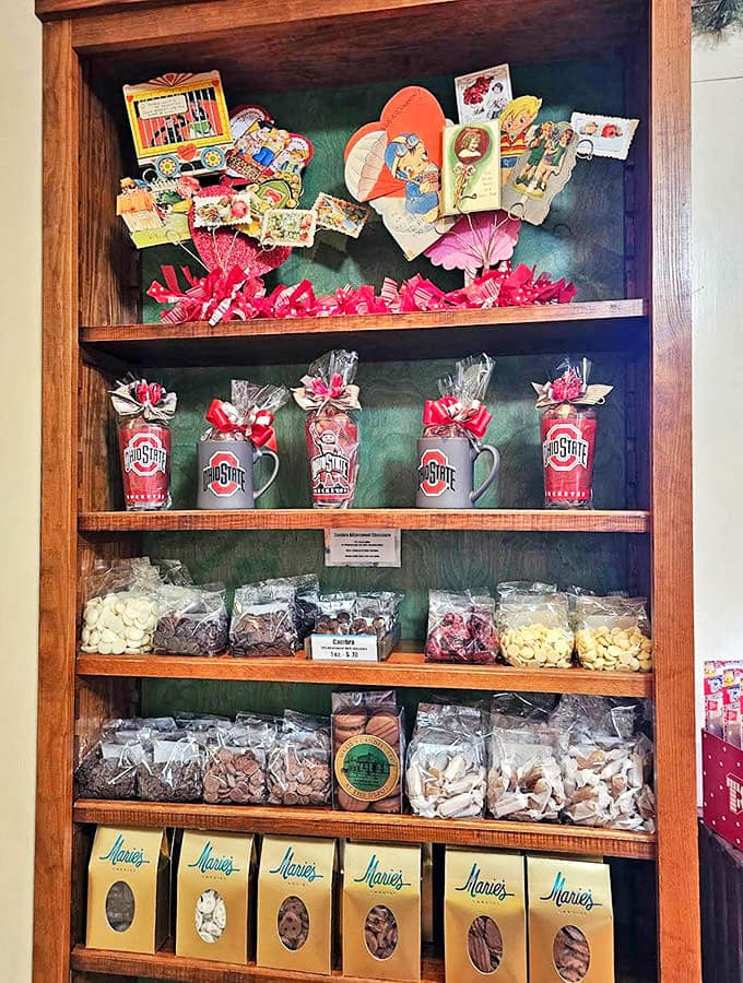 Seasonal gifts and local pride share space in this corner, where Ohio State fans can find sweet ways to show their team spirit.