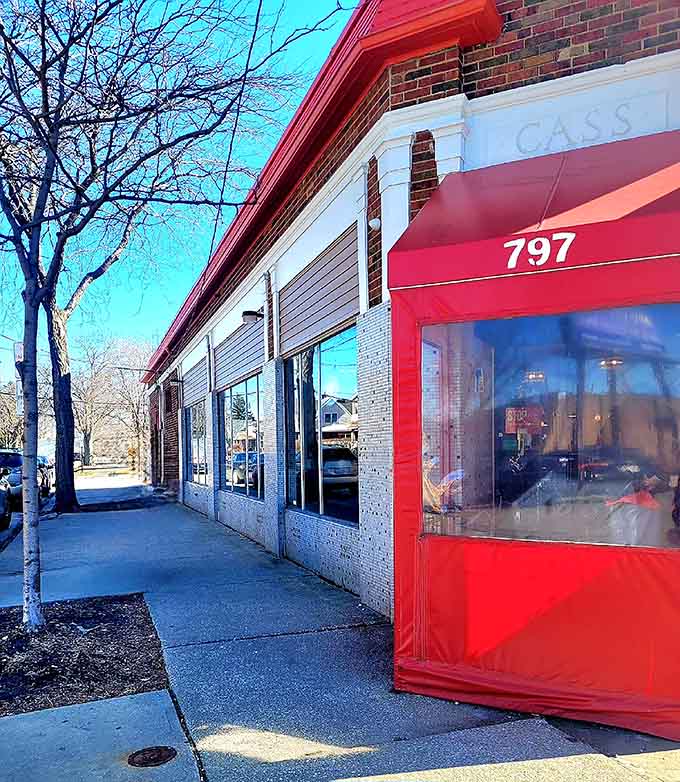 The corner location and vintage architecture give this place the authentic neighborhood diner vibe that can't be faked or replicated.