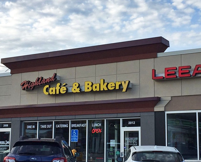The storefront's cheerful signage beckons breakfast seekers with the promise of good food and even better coffee inside.