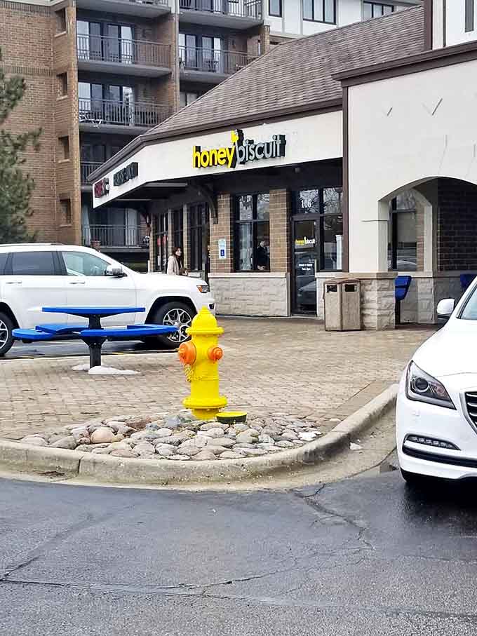 The exterior welcomes you with its distinctive architecture, practically begging you to come inside and try those famous pancakes everyone's talking about.