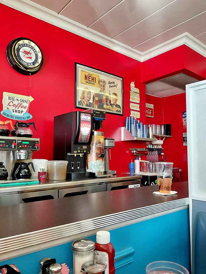 The counter area stocked and ready, because sometimes breakfast needs a little extra celebration on special occasions.
