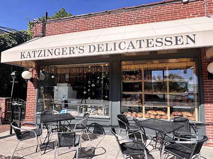 Outdoor seating lets you enjoy your towering sandwich while soaking up some sunshine and German Village charm.