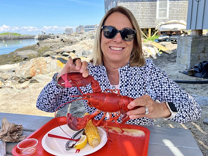 Happiness is holding fresh Maine lobster while overlooking the very waters it came from &ndash; nature's perfect farm-to-table experience.
