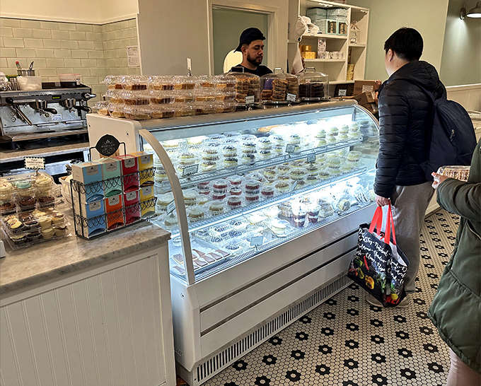 Customers contemplating the display case face the kind of difficult decisions that make life both challenging and delicious in equal measure.