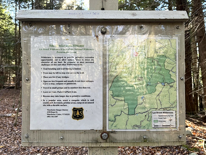 The trail map &ndash; equal parts invitation and challenge. Adventure, quantified in miles and elevation.