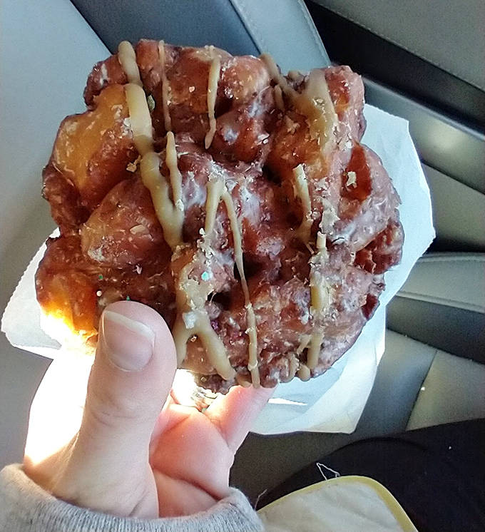 The maple fritter &ndash; a masterpiece of golden-brown perfection that makes you understand why people write love songs. Sticky fingers have never been so worth it.