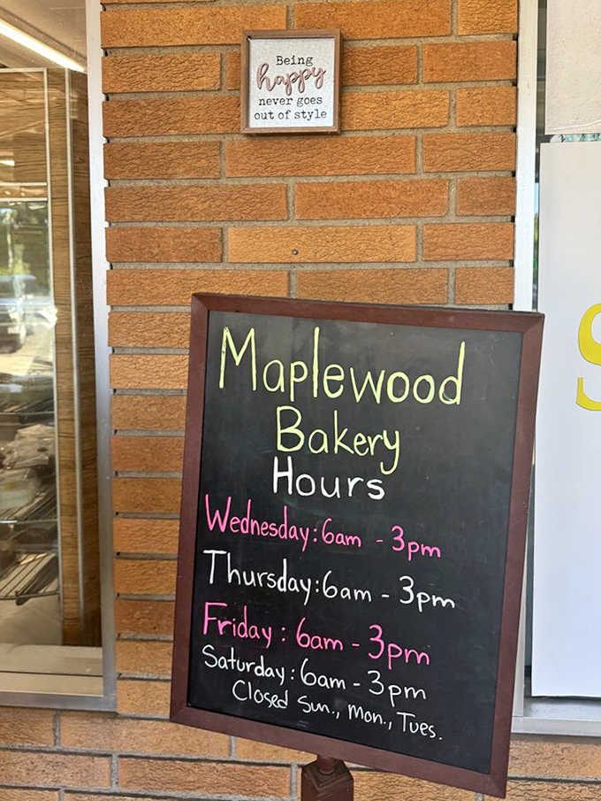 Operating hours posted like a treasure map &ndash; four days a week to experience carb nirvana, with three days to dream about your next visit.