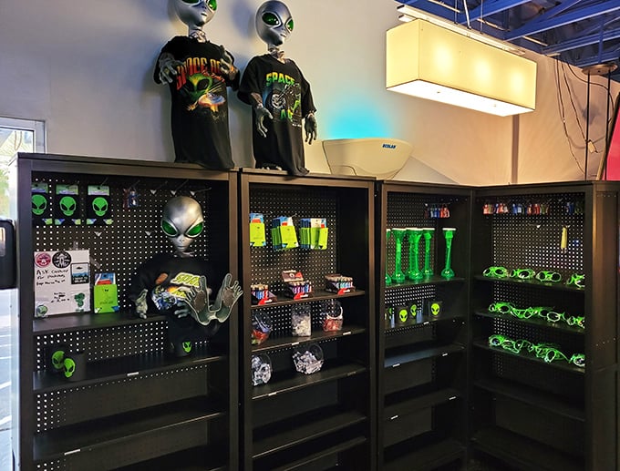 Souvenirs ensure your close encounter won't be forgotten &ndash; though TSA agents may raise eyebrows at your glowing alien trinkets.