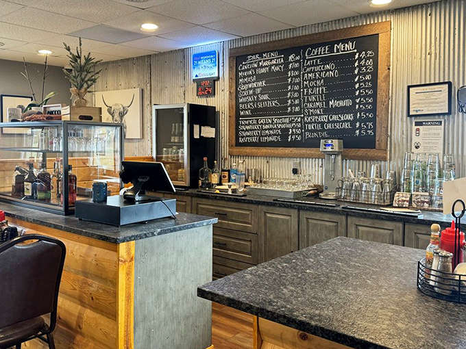 The coffee counter serves liquid motivation with a side of small-town charm, where your cup rarely dips below half-full.