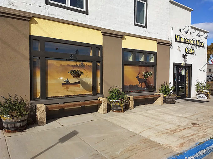 Window boxes and outdoor seating invite lingering on pleasant mornings, because rushing through great breakfast should be illegal in all fifty states.