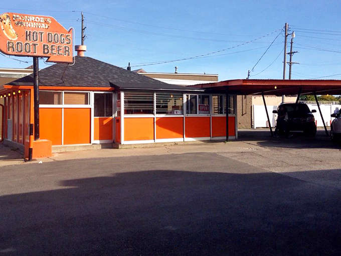 The unmistakable orange exterior announces itself without pretension – no fancy architecture needed when what's inside is this delicious.