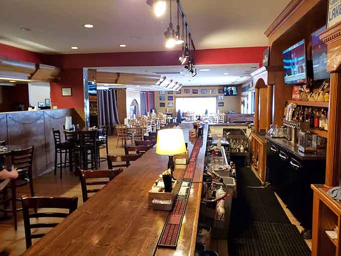 The open layout and inviting atmosphere make this the kind of place where strangers become friends over shared plates.