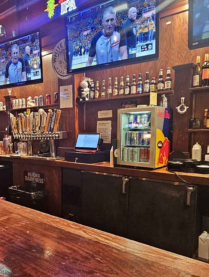 The bar stocks local craft beers and everything else needed for proper cheese curd pairing.