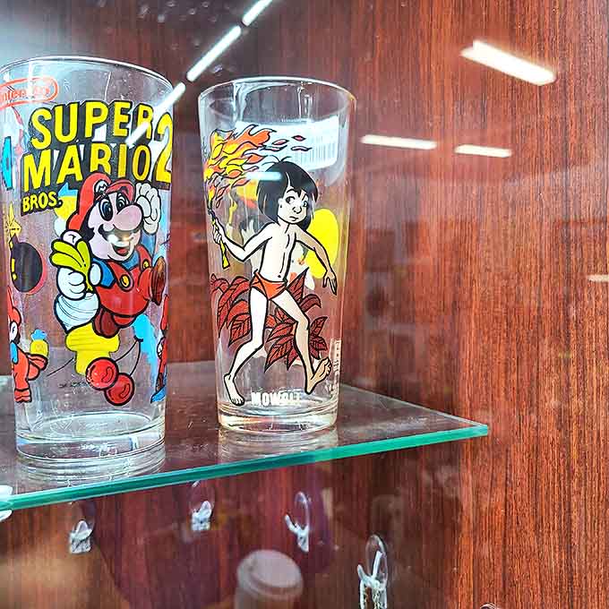Gaming nostalgia in drinkable form &ndash; that Super Mario glass isn't just kitchenware, it's a portal to afternoons spent jumping on digital turtles.