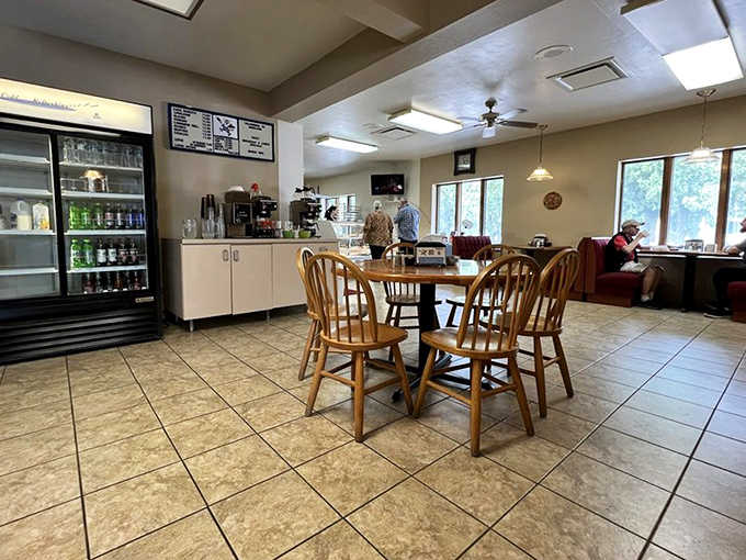 Another angle of the welcoming interior where calories don't count and coffee refills flow like a Norwegian fjord.