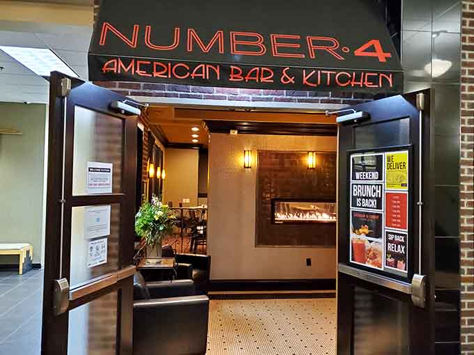 The welcoming entryway sets the tone for the entire experience, promising good things await just beyond those doors.