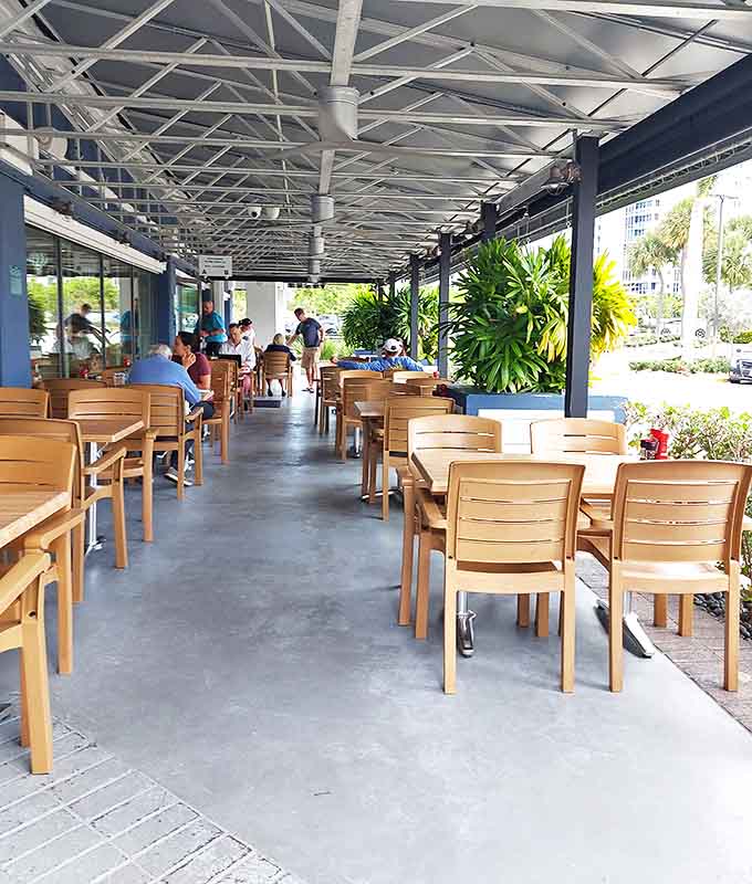 The outdoor patio offers Florida dining at its finest &ndash; where fresh seafood tastes even better with a side of sunshine and gentle breezes.