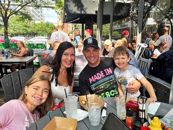 The outdoor patio offers a perfect spot for enjoying those famous wraps while soaking up some Ohio sunshine.