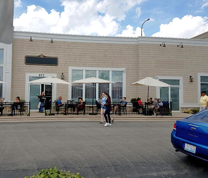 Outdoor seating lets you enjoy your burger while people-watching, combining two of life's greatest pleasures into one experience.
