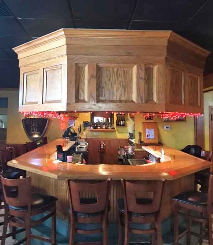 Pull up a stool at the bar for a front-row seat to the action, perfect for solo diners or couples.