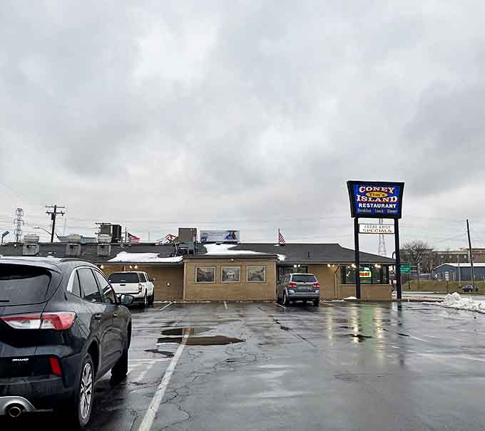 The parking lot might be simple, but it's often full, a testament to the treasures waiting inside.