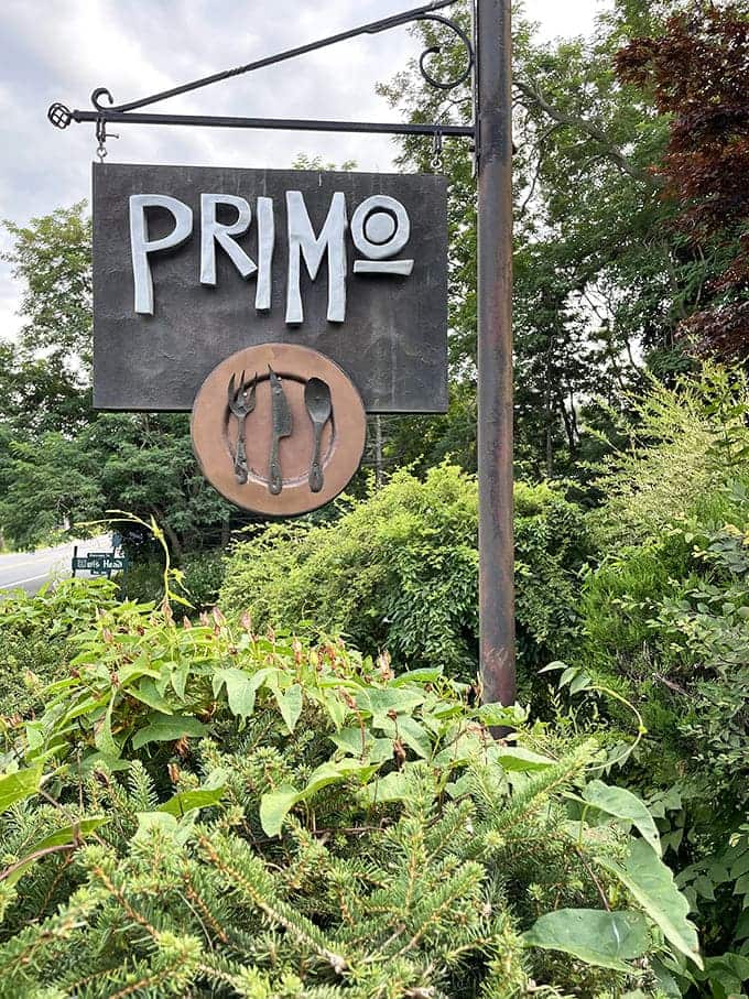 The sign that lets you know you've arrived at scallop paradise, population: you and your lucky dining companions.