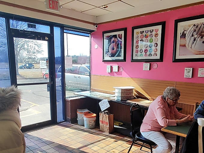 The cozy interior where calories don't count and sugar-induced joy is the only currency that matters.